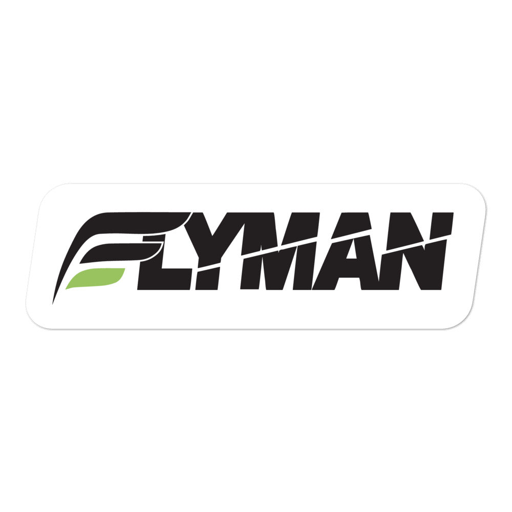 Flyman Black on White Bubble-free Stickers – Flyman Skis